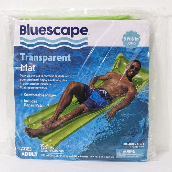 Bluescape | Other | New Green Adult Inflatable Pool Float Transparent ...